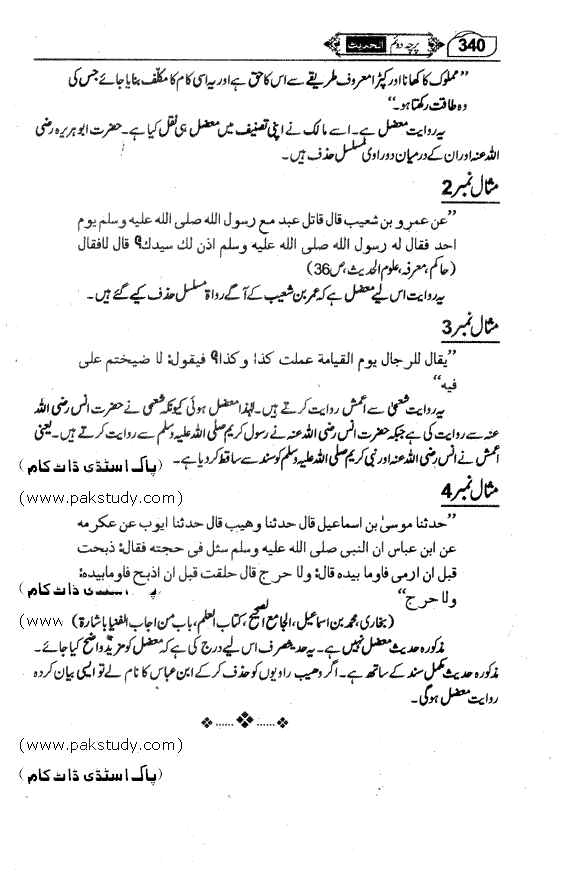 MA Islamic Studies Notes Al-Hadith al-Sharif [Page No. 37 of 288]
